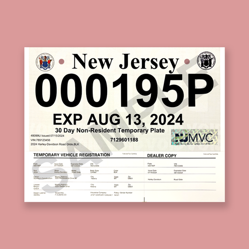 Temporary License Plate Paper For Dealers & State Agencies
