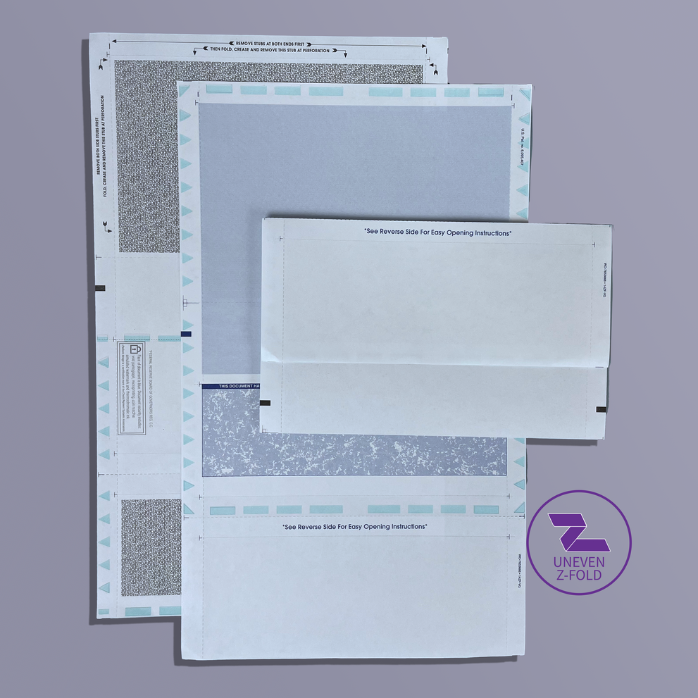 Eccentric Z Fold Blue Void Panto Check Lgl w/Warning Band