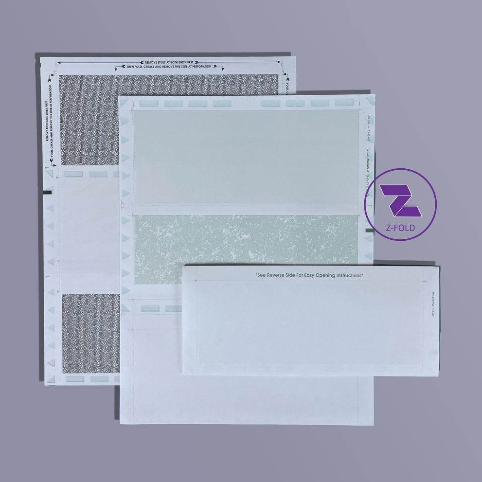 Z Fold Green Void Panto Ltr Check NO WARNING BAND