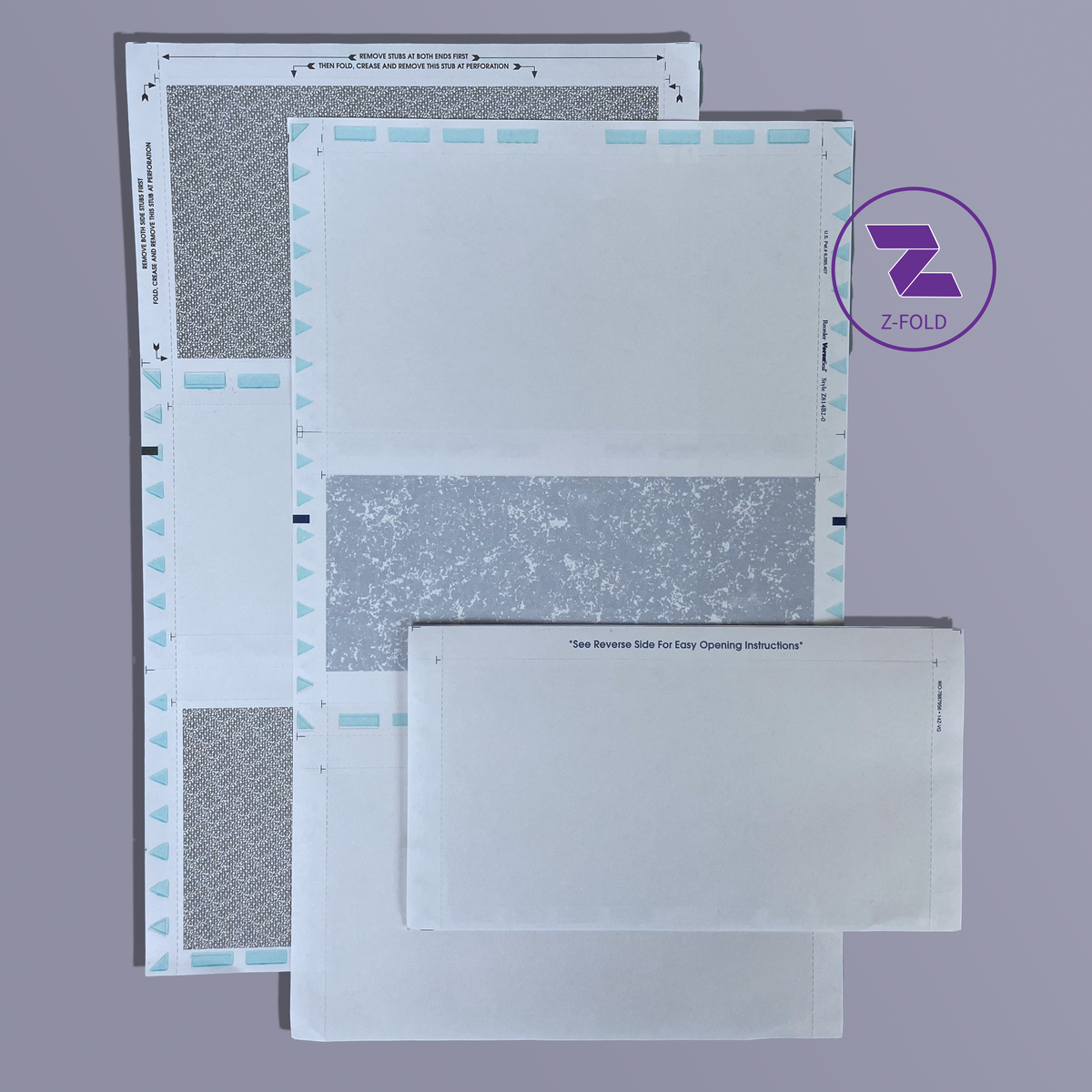 Z Fold Blue Void Panto Check Lgl w/Warning Band