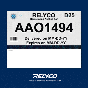 Temporary License Plate Paper For Dealers & State Agencies