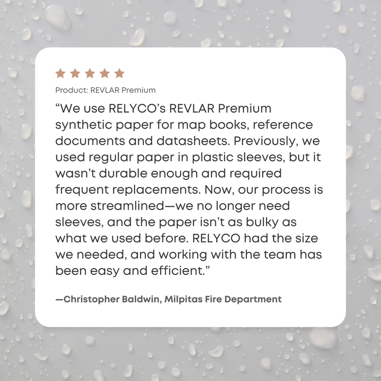 REVLAR Premium Paper From RELYCO | Premium Synthetic Paper
