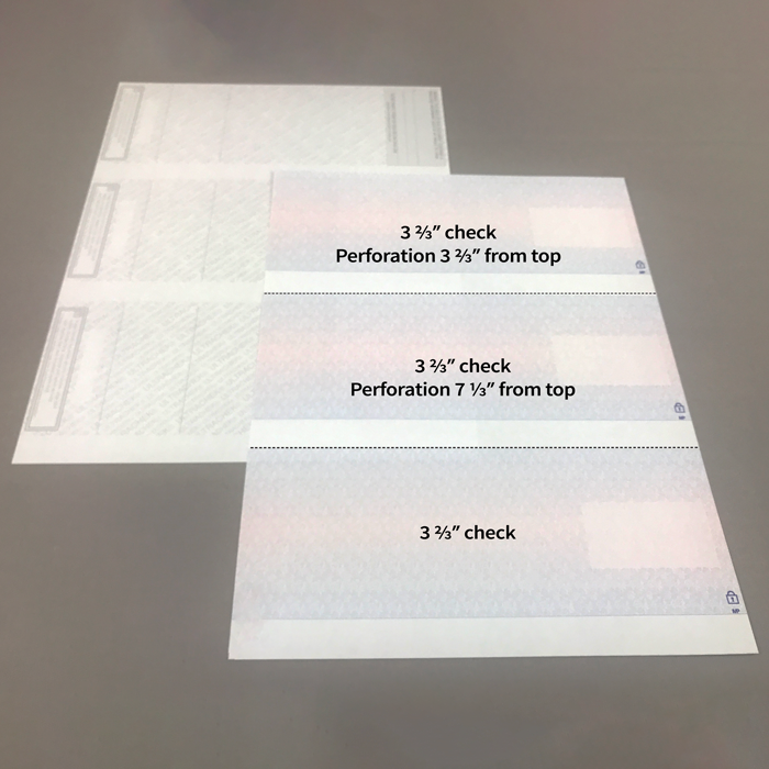 ULTRACHEK Red/Blue 3 Checks 2 Perfs | 7,500 Checks | RELYCO